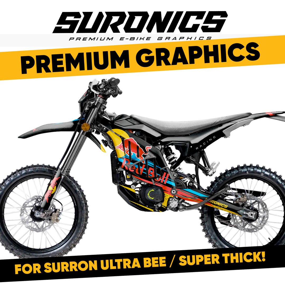 Surron Ultra Bee Grafiken - Suronics REDBULL Grafik Aufkleber Pack ...