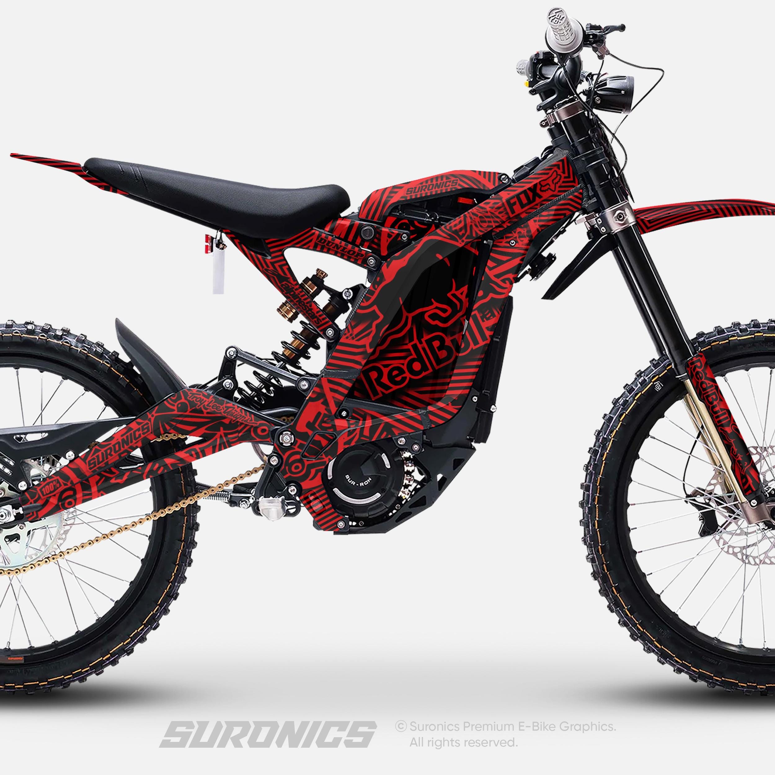 Surron Light Bee X Graphics Kit RACE ART Black Red Decals Stickers Kit ...