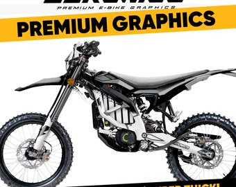 Surron Ultra Bee Graphics - Suronics HALF RED BLACK Graphics Kit Decal ...