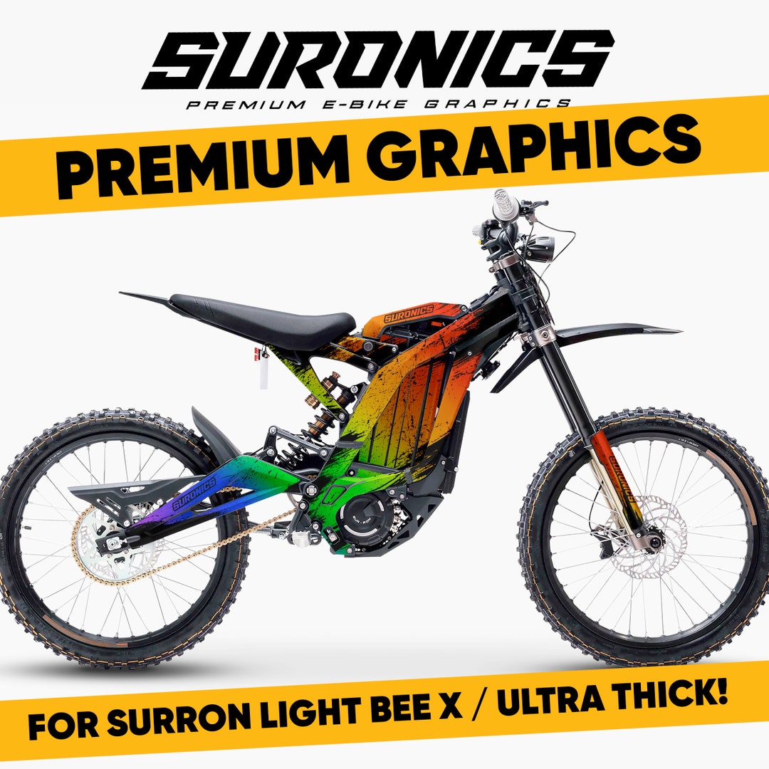 Suronics DIRTY RAINBOW Graphics Kit for Surron Lightbee X, Segway X160 ...