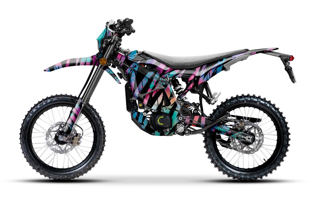 Surron Ultra Bee Graphics Suronics Wapor Wild Purple Green Graphics Kit Decal Vynil Wrap Sticker