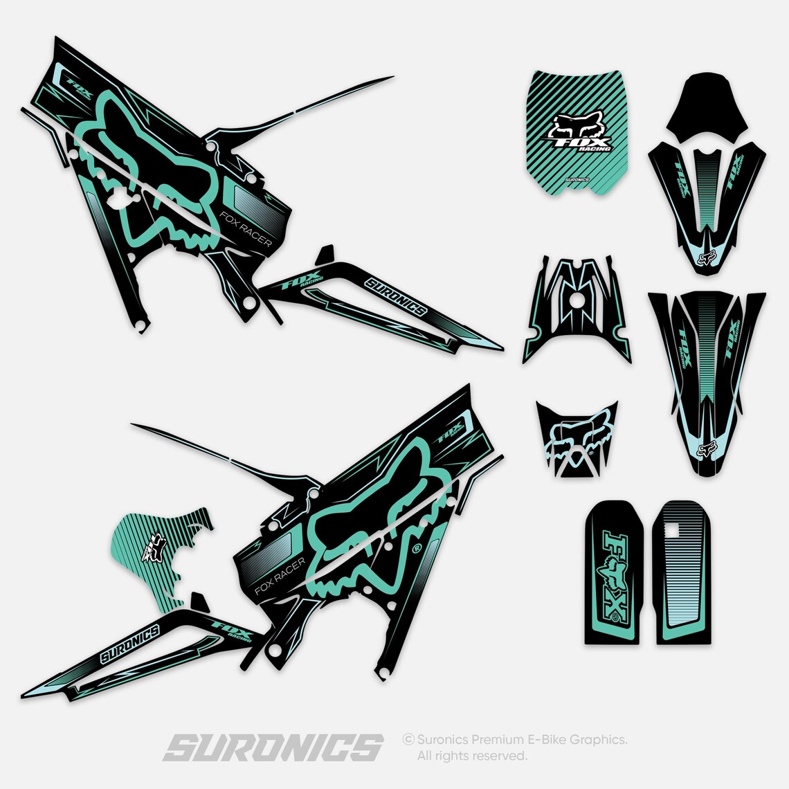 Talaria XXX Graphics Kit FOX RACER Black Mint Wrap Stickers Kit - Etsy