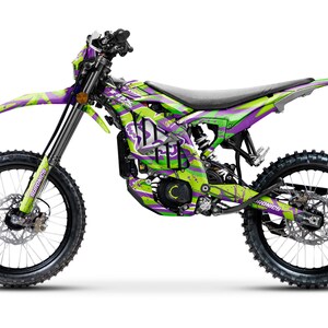 Surron Ultra Bee Graphics - Suronics FOX Wild Purple Green Graphics Kit ...