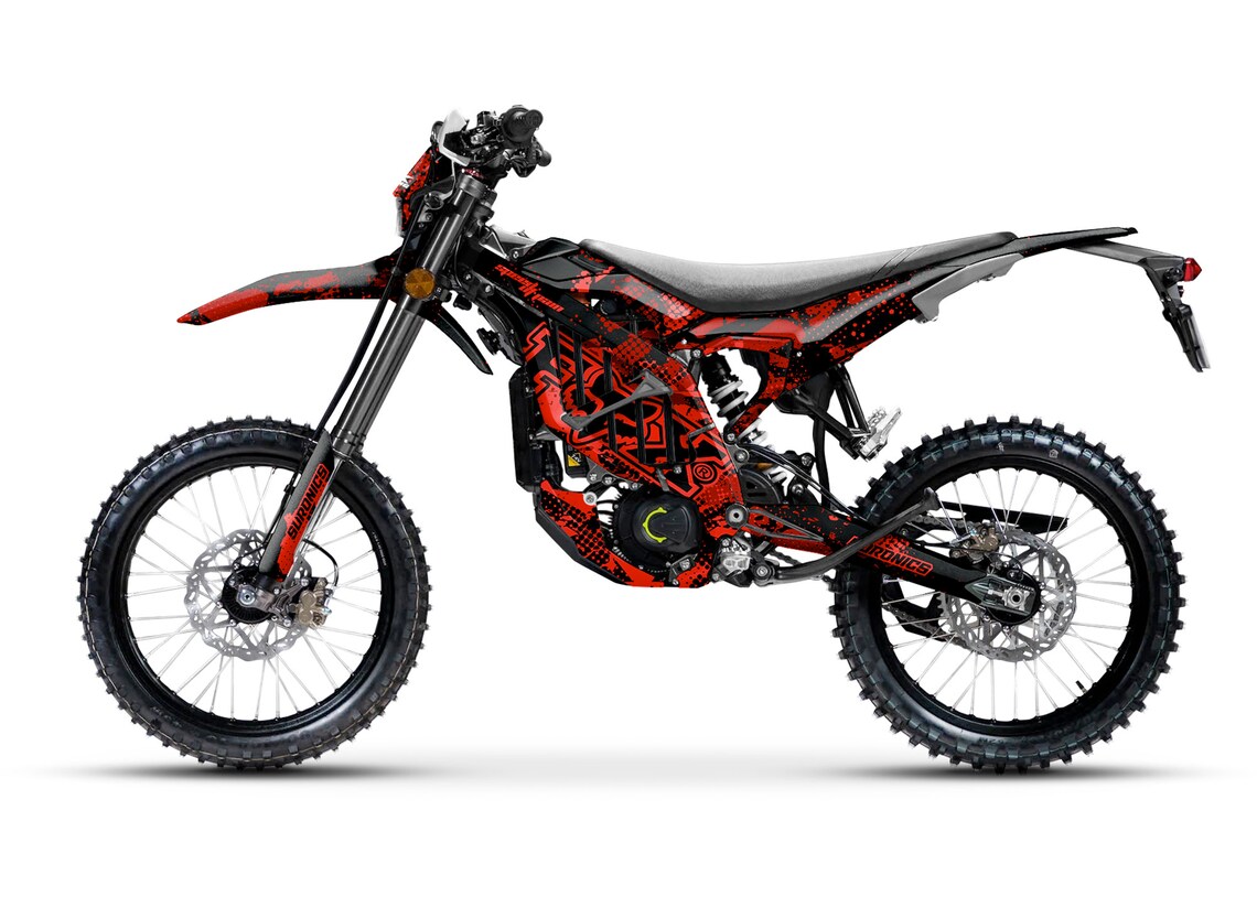 Surron Ultra Bee Graphics - Suronics FOX Speed Rider Black Red Graphics ...