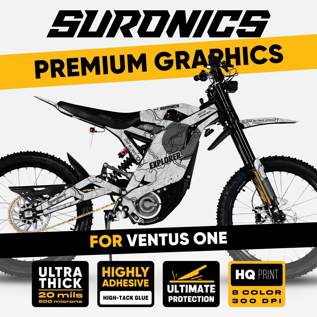 Ventus One Graphics Kit EXPLORER White Grey Decals Vinyl Wrap Stickers ...