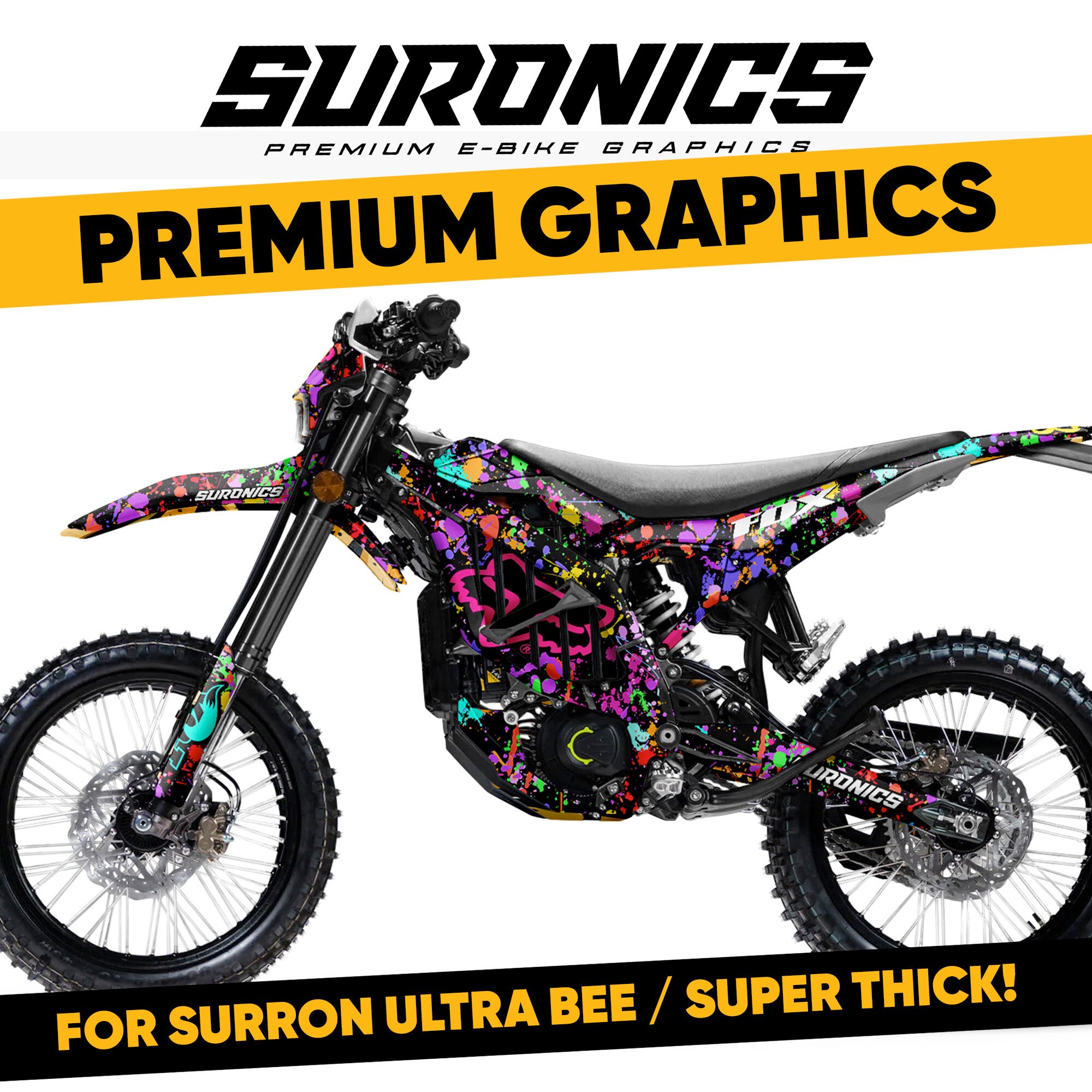 Surron Ultra Bee Graphics - Suronics FOX SLPAT MULTI Graphics Kit Decal ...