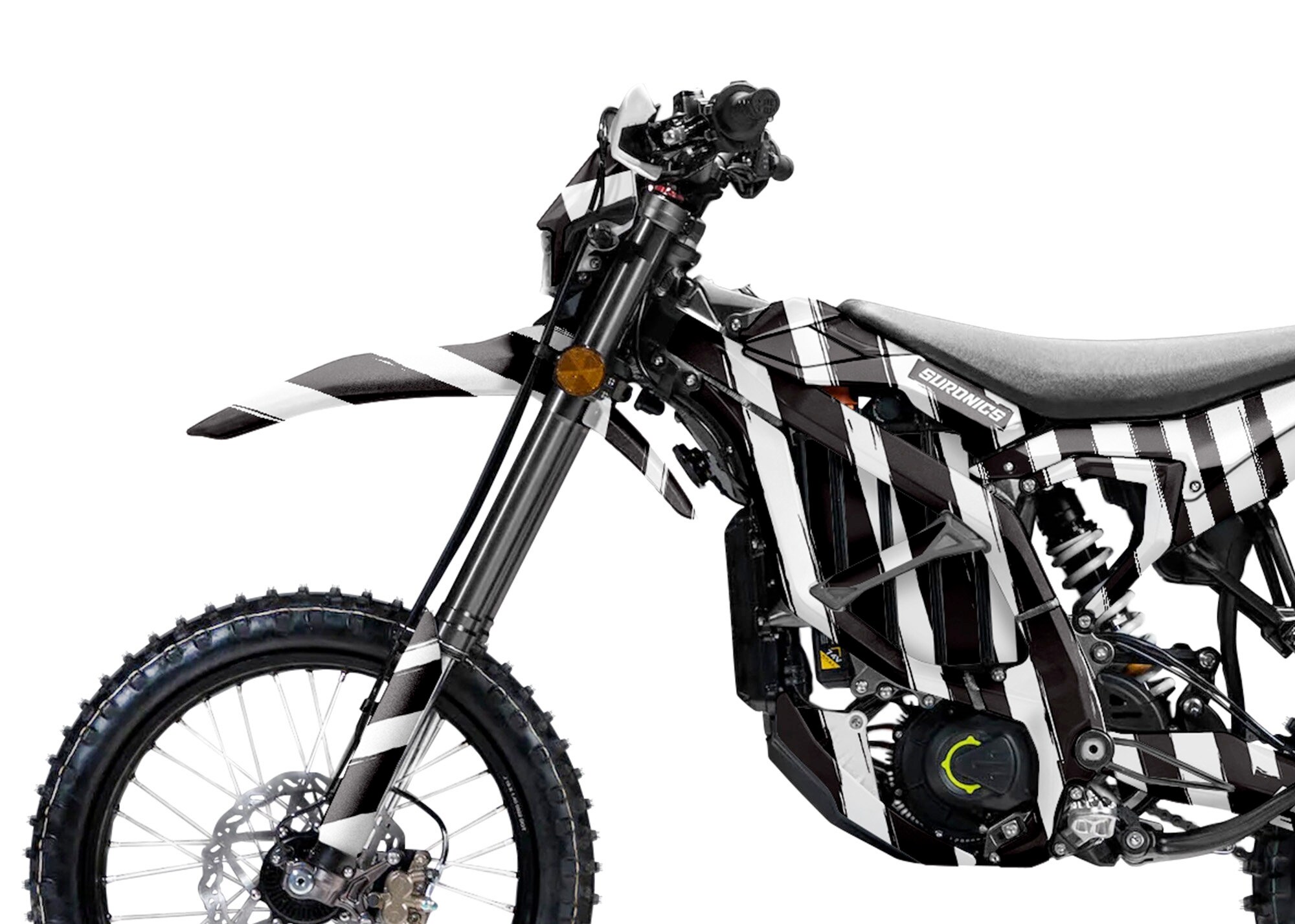 Surron Ultra Bee Graphics - Suronics ZEBRA WHITE Graphics Kit Decal ...