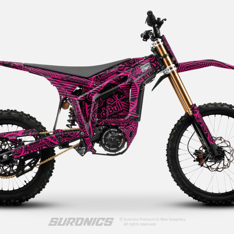 Talaria Komodo Graphics Kit RACE ART Black Magenta Decals Vinyl Wrap ...