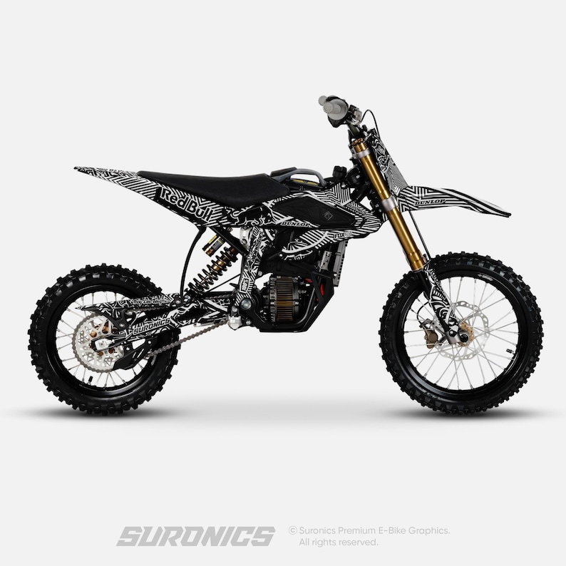 Surron Hyper Bee Graphics Kit RACE ART Black White Decals Vinyl Wrap ...