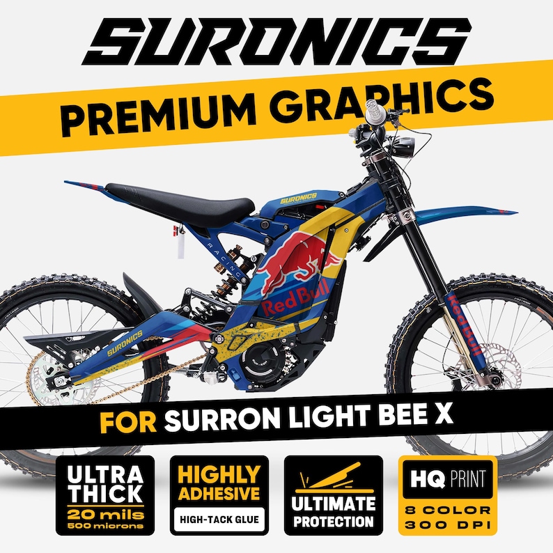 Surron Light Bee X Graphics Kit ORIGINAL BULL BLUE Decals Stickers Kit - Etsy