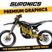 Surron Ultra Bee Graphics - Suronics HALF MUSTARD Graphics Kit Decal ...