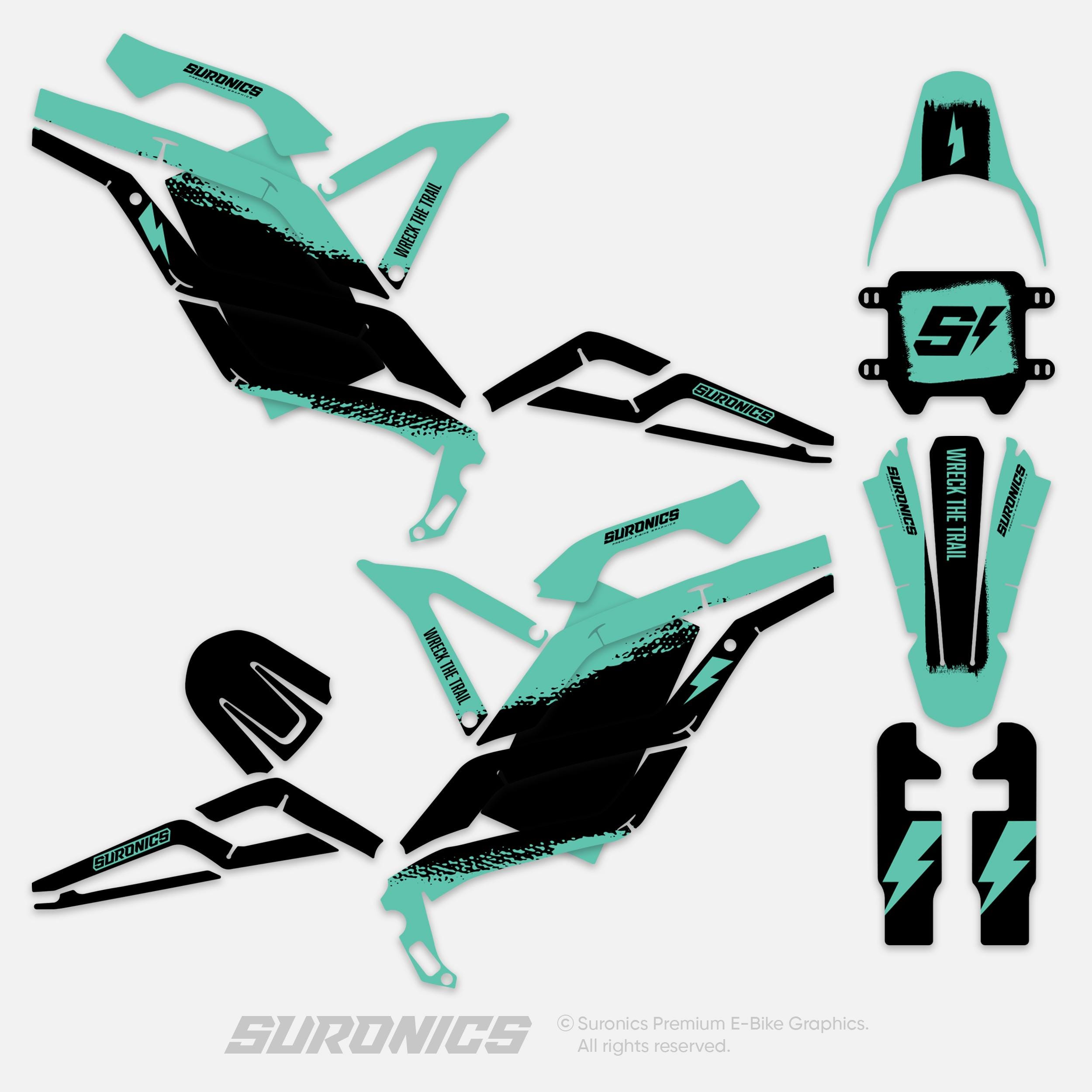 Ventus One Graphics Kit HALF Mint Black Decals Vinyl Wrap Stickers - Etsy
