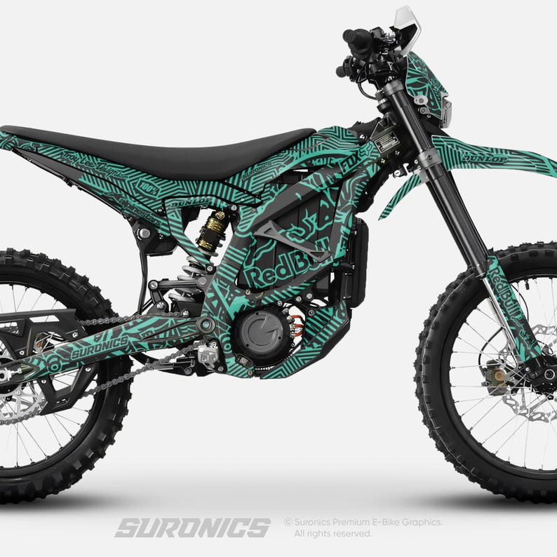 Surron Ultra Bee Graphics Kit RACE ART Black Mint Decals Vinyl Wrap ...