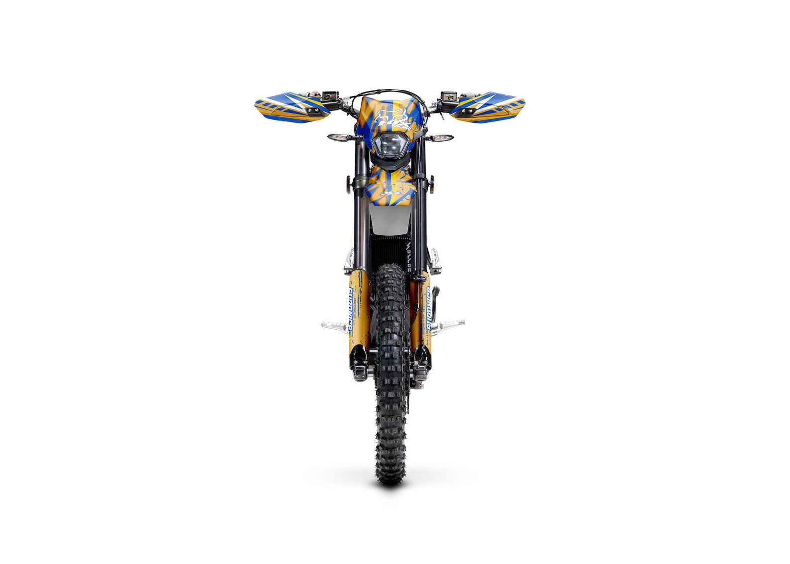 Surron Ultra Bee Graphics - Suronics FOX Wild Blue Gold Yellow Graphics ...