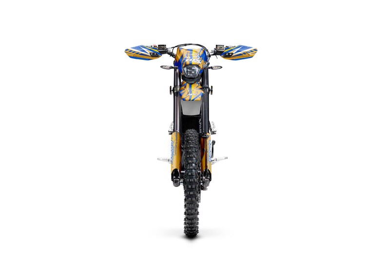 Surron Ultra Bee Graphics - Suronics FOX Wild Blue Gold Yellow Graphics ...