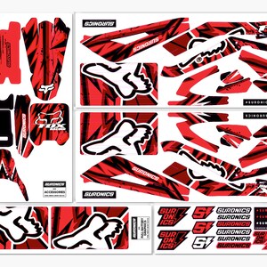 Suronics FOX WILD Black & Red Graphics Kit for Surron Lightbee X ...