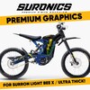 Suronics HALF ORANGE Graphics Kit for Surron Lightbee X, Segway X160 ...