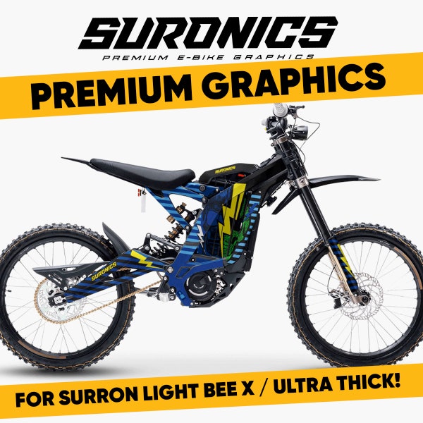 Surron Ultra Bee Graphics Suronics FOX Wild Black Green Graphics Kit ...