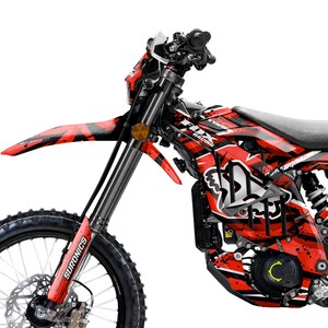 Surron Ultra Bee Graphics - Suronics FOX Wild Black Red Graphics Kit ...