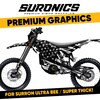 Surron Ultra Bee Graphics Suronics HALF GOLD BLACK Graphics Kit Decal ...