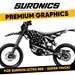 Surron Ultra Bee Graphics Suronics HALF GOLD BLACK Graphics Kit Decal ...