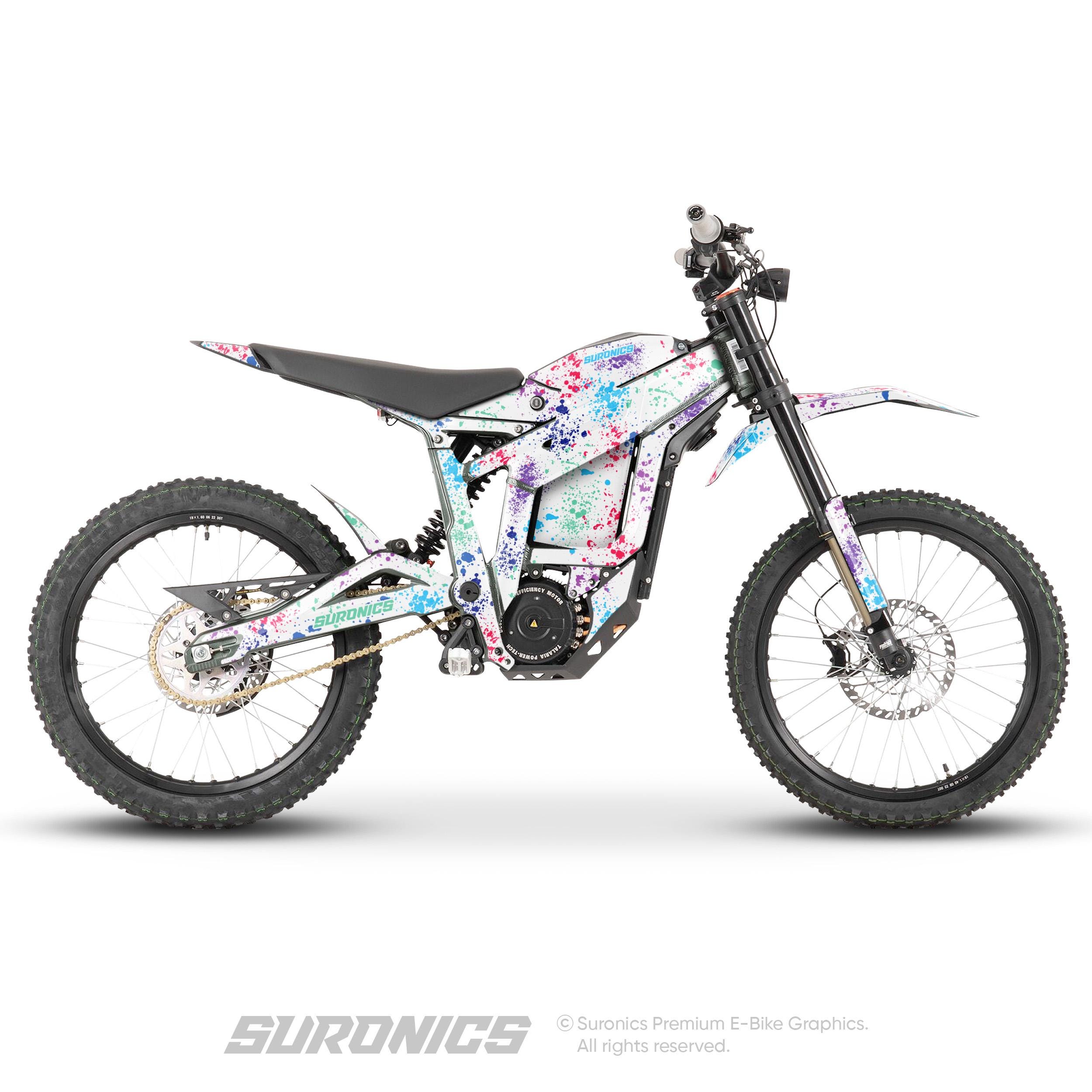Talaria Sting MX3 MX4 Graphics Kit SPLATTER White Multicolor Decals ...