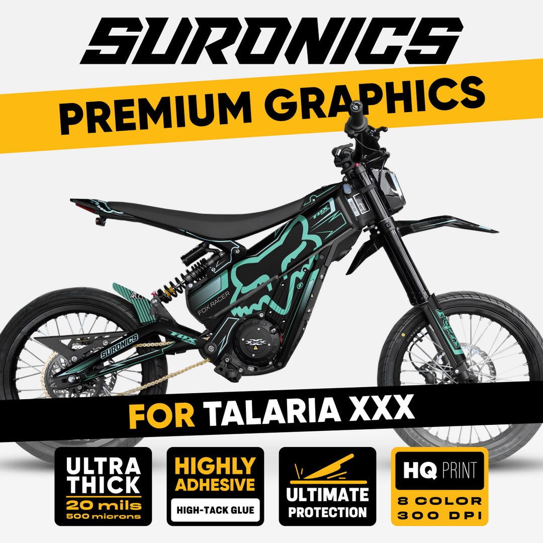 Talaria XXX Graphics Kit FOX RACER Black Mint Wrap Stickers Kit - Etsy