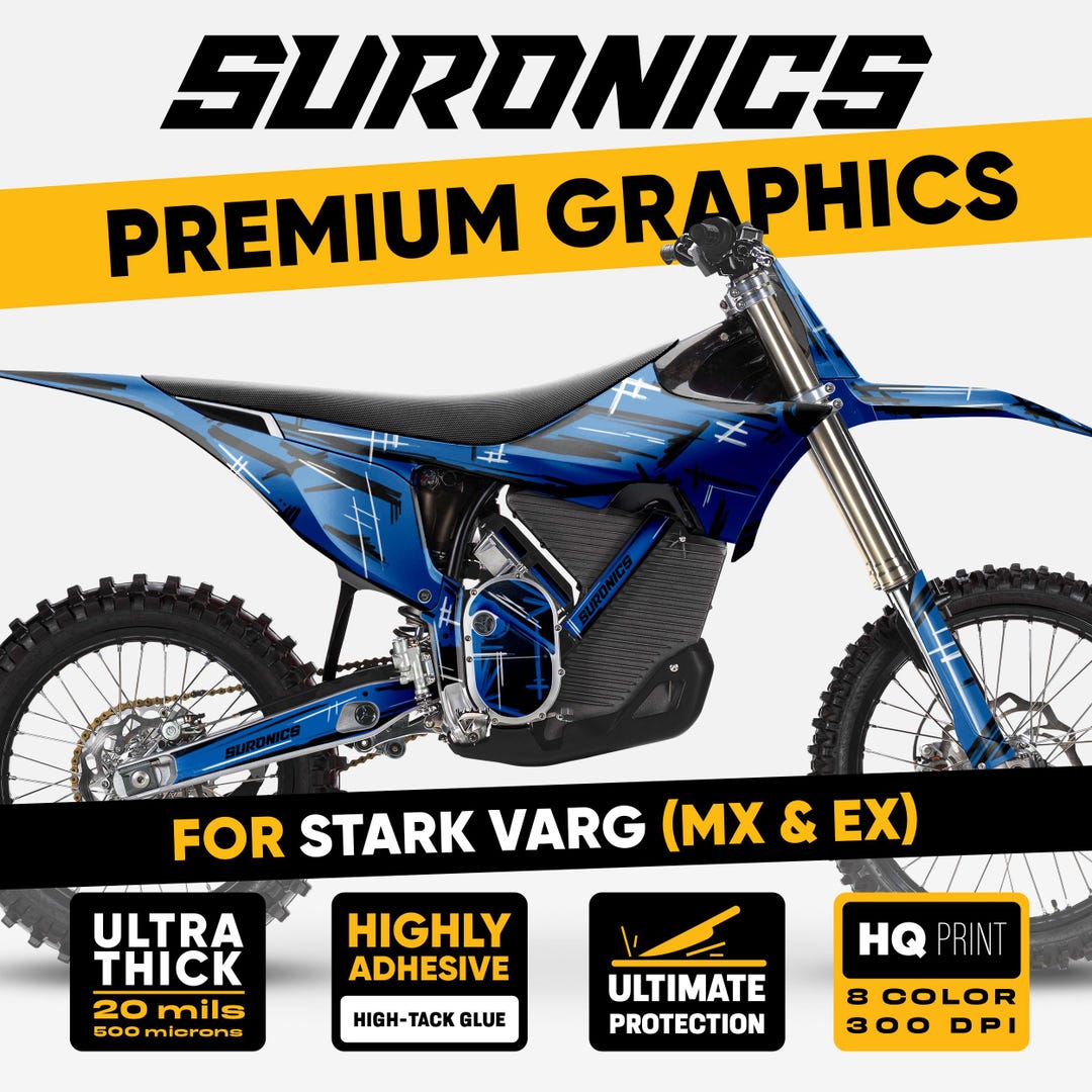 Stark Varg MX EX Graphics Kit MARKER Blue Decals Wrap Stickers - Etsy