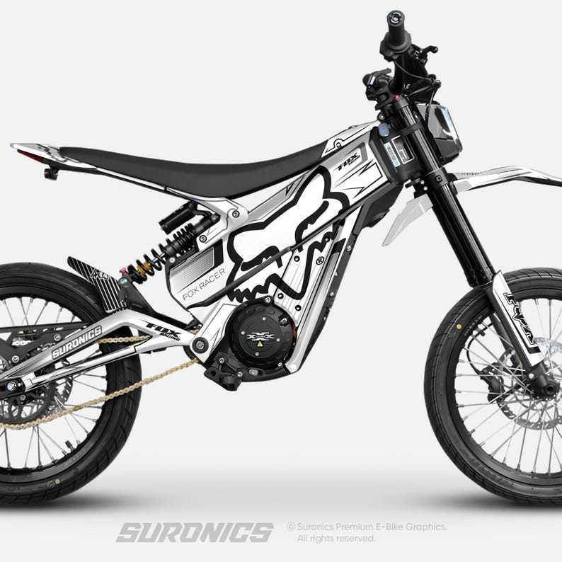 Talaria XXX Graphics Kit FOX RACER White Black Wrap Stickers Kit - Etsy