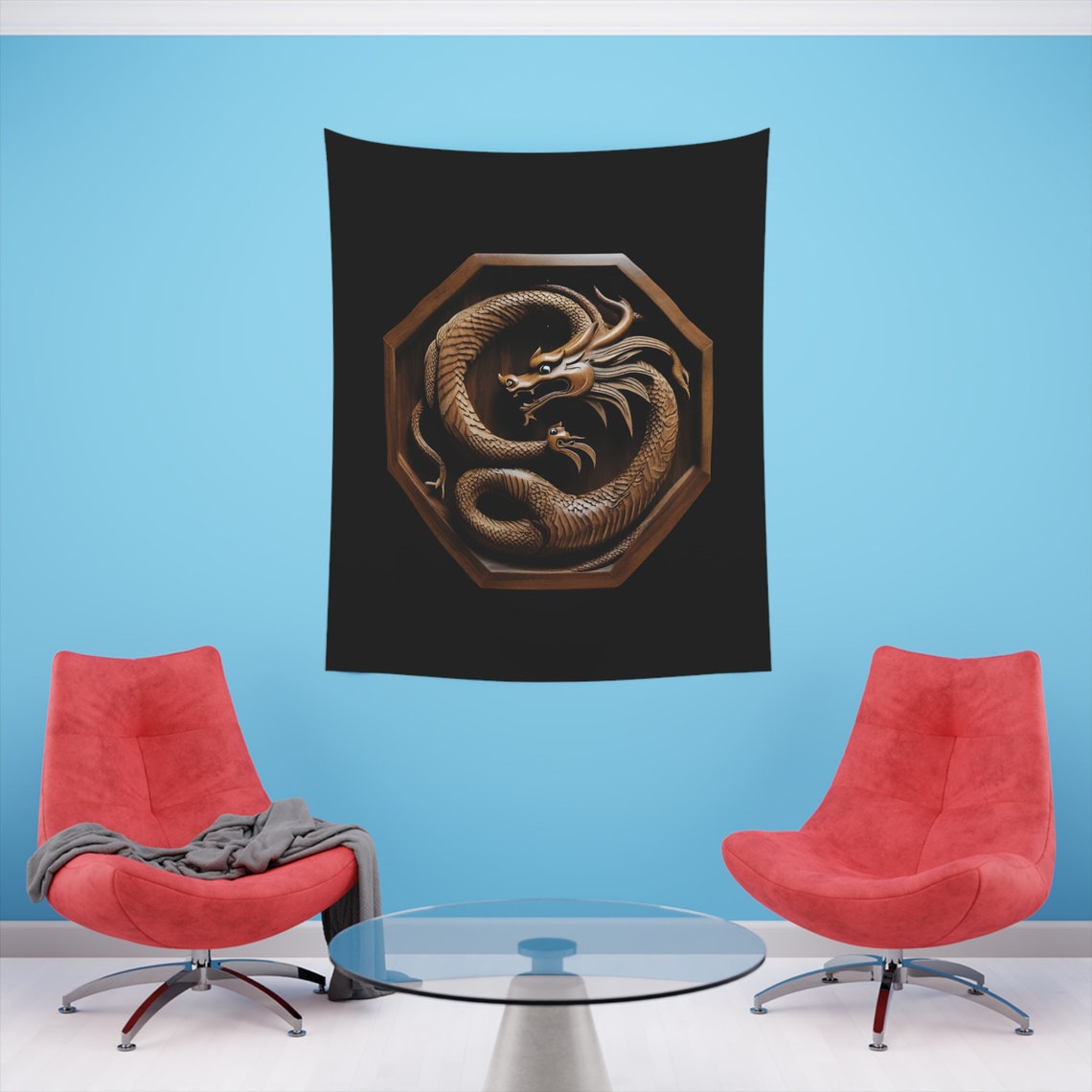 Reddragongoddess, Solvi the Dragon, House of Strength, Printed Wall ...