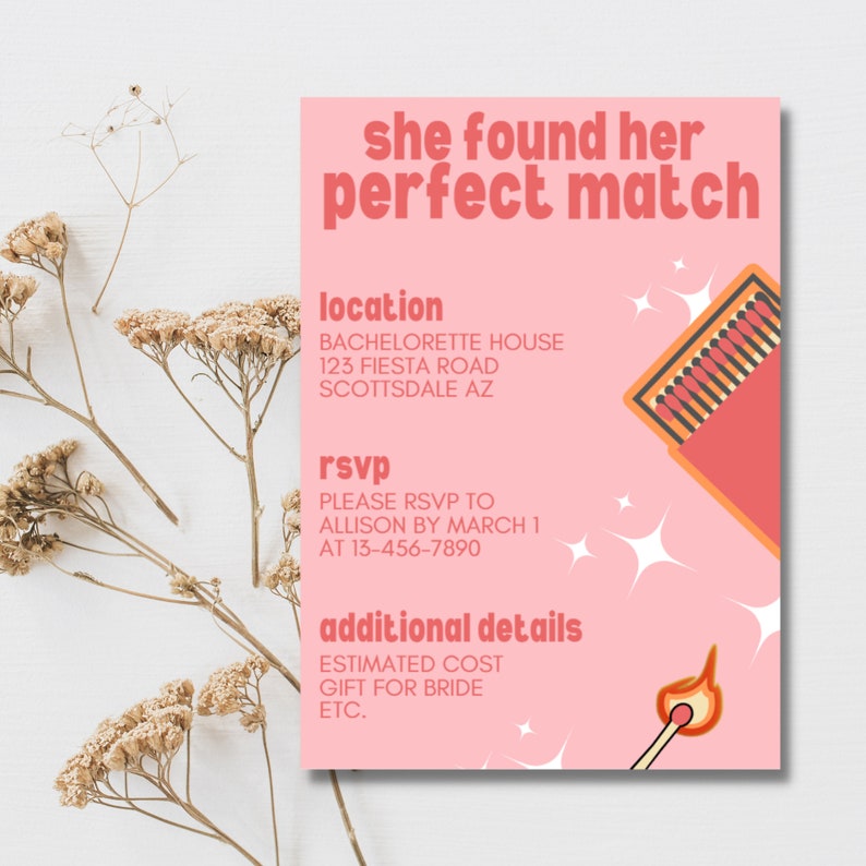 She Found Her Perfect Match/match Made in Heaven Theme Bachelorette ...