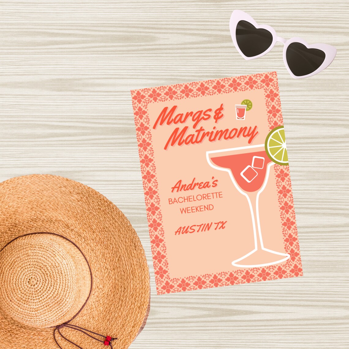 Margs and Matrimony | Margaritas and Matrimony Bachelorette Invitation ...