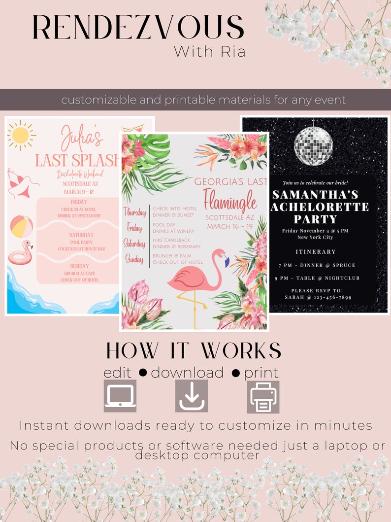 Spritzed and Hitched | Feeling Spritzy Bachelorette Invitation/email ...