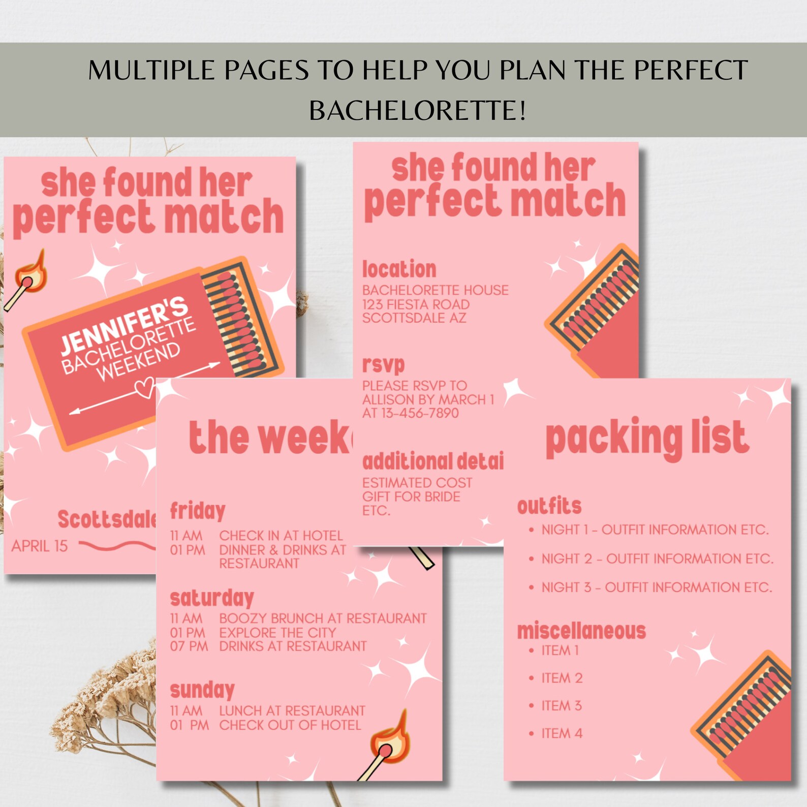 She Found Her Perfect Match/match Made in Heaven Theme Bachelorette ...