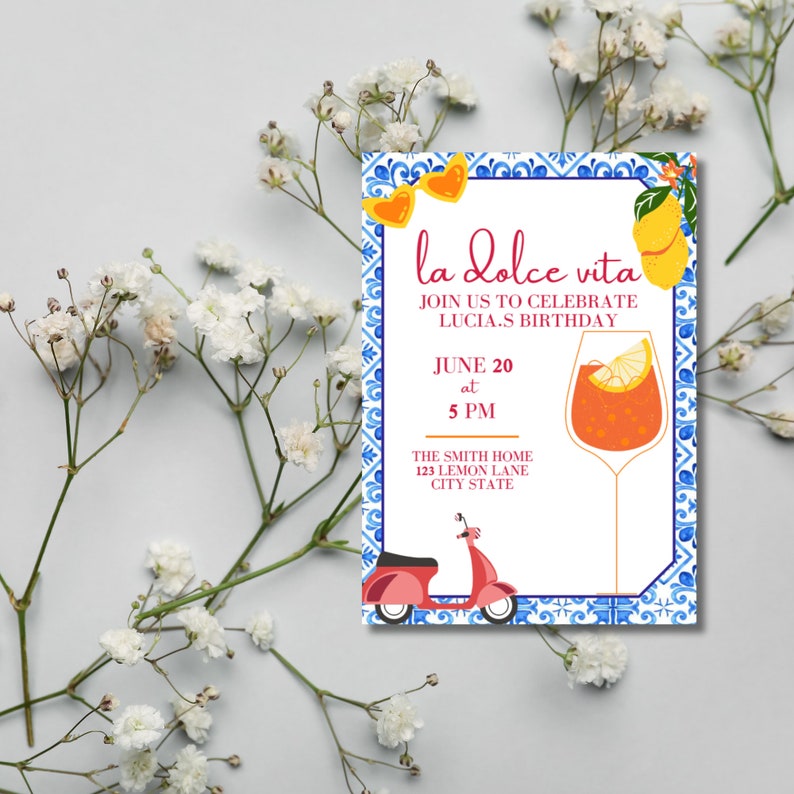 La Dolce Vita | That's Amore | Italy/italian Theme Invitation ...