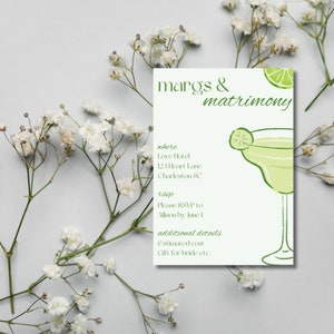 Margs and Matrimony Bachelorette Invitation & Itinerary/email Template ...