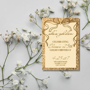 Golden Birthday, 24 Carat, Invitation: Glitz and Glam Email Template ...