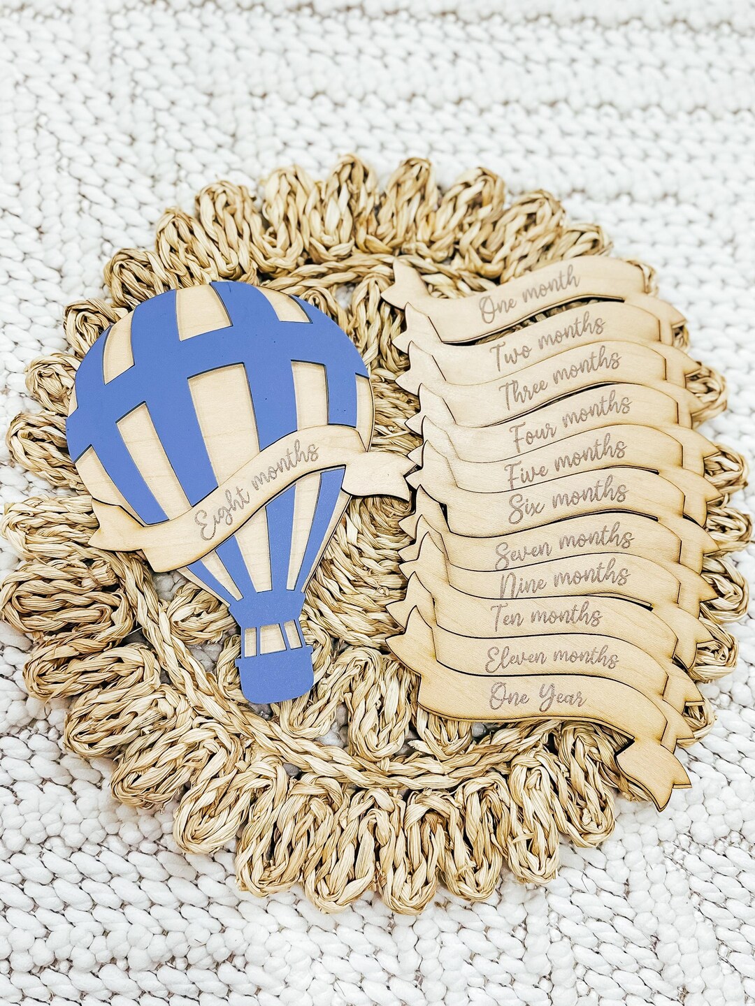 Hot Air Balloon Baby Monthly Milestone Markers Set Baby Monthly ...