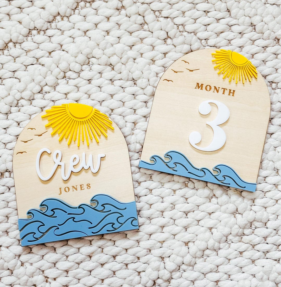 Ocean Wave Name Sign | Baby Name Sign | Baby Name Announcement | Baby ...