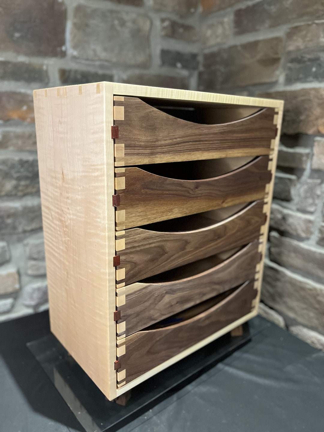 Premium Hardwood Microphone Cabinet Custom Made Walnut Curly Maple ...