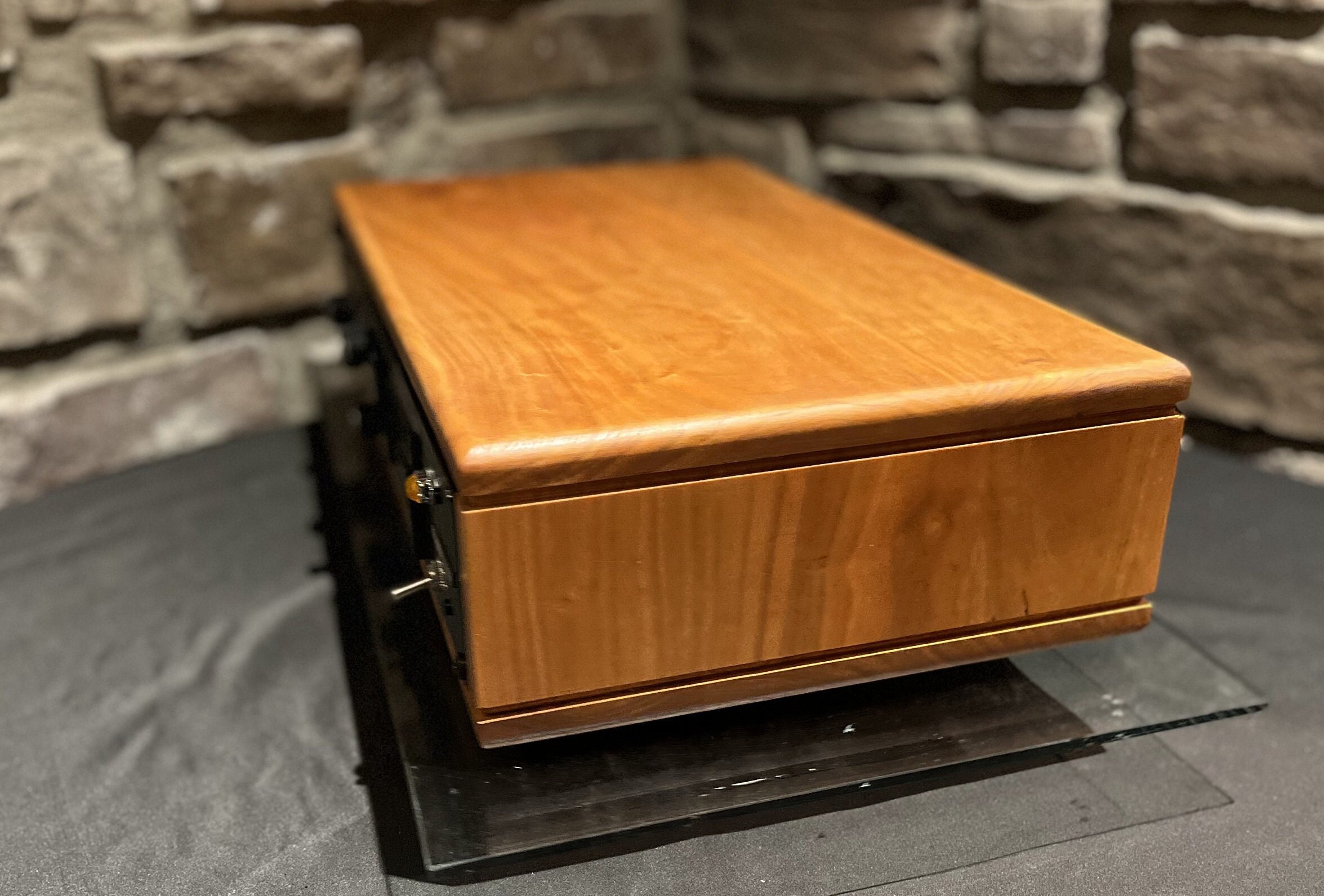 Premium Hardwood 2U Audio Rack Cherry Shadow Lines Custom Made Ready to ...