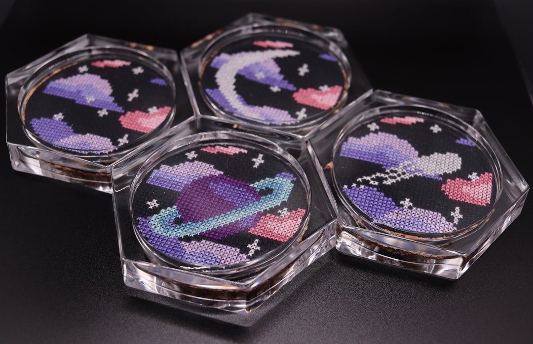 Space Themed Coasters Set of 4 - Etsy