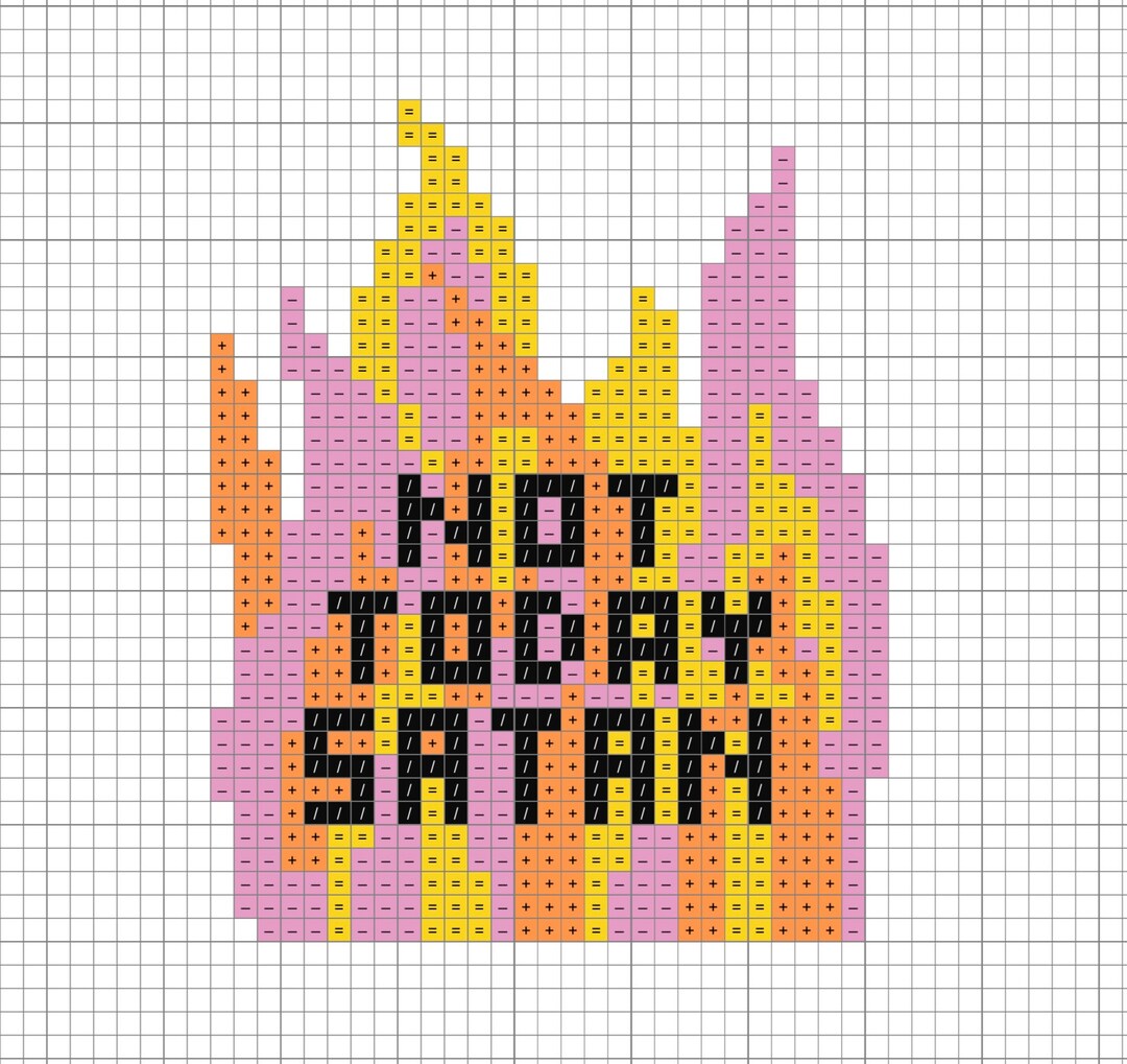 Not Today Flames Cross Stitch Pattern - Etsy