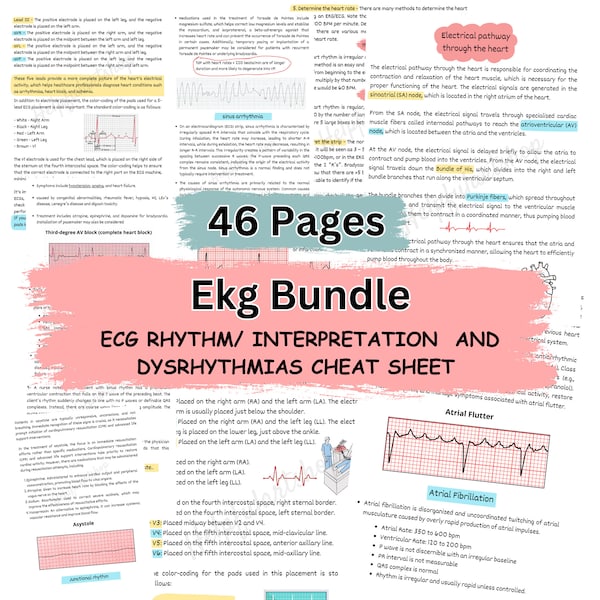 Nursing Dysrhythmia Cheat Sheet - Etsy