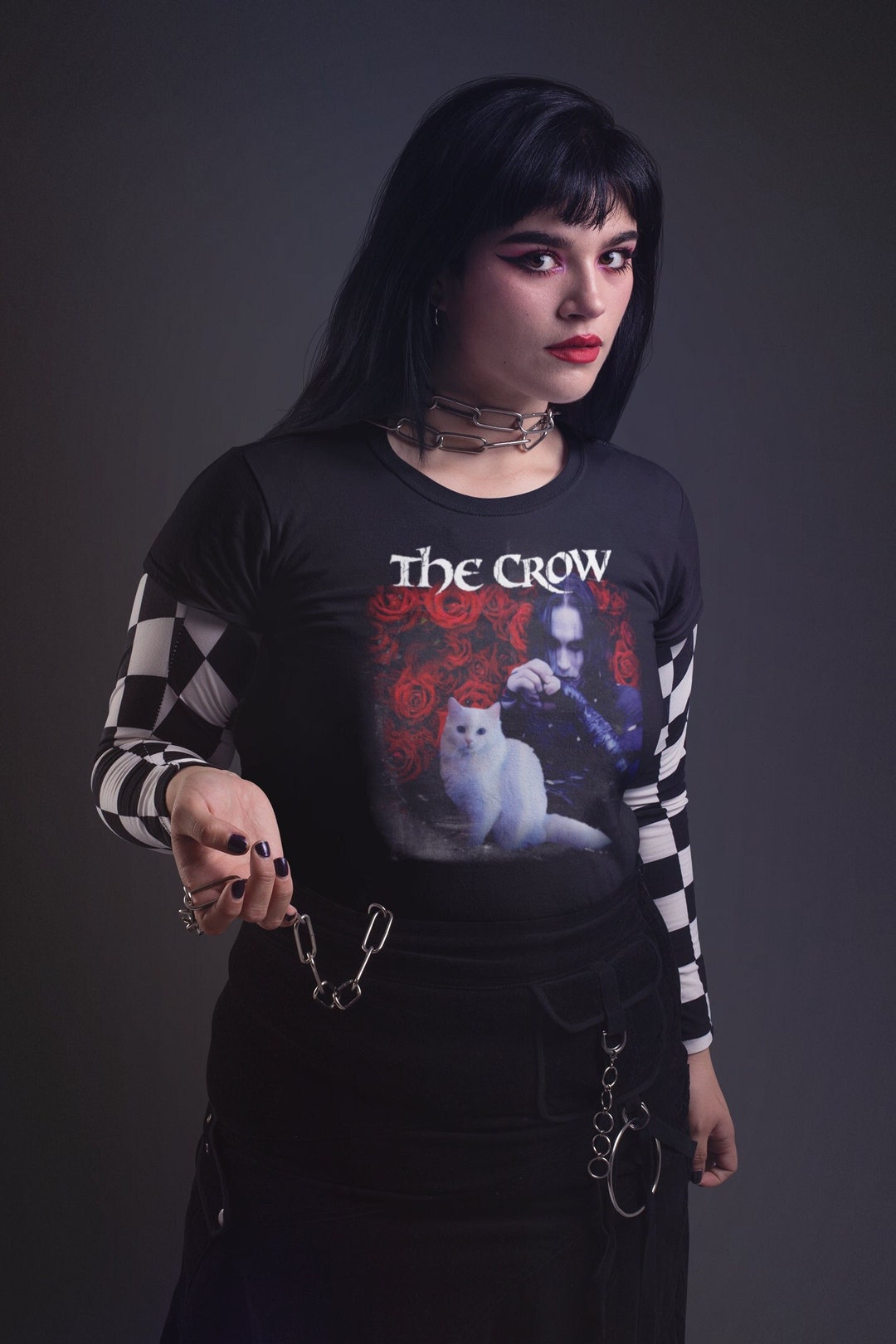 The Crow Cat Tshirt 90s Vintage Best Gift T Shirt Man Woman Tee Shirt ...