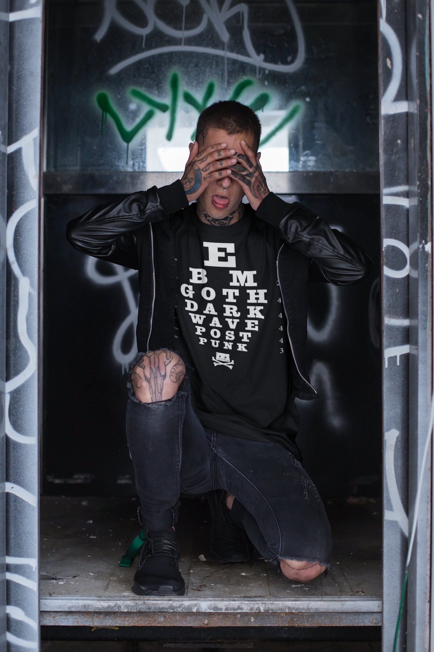 EBM Goth Post Punk Darkwave Test Vision Tshirt 80s Vintage Best Gift T ...