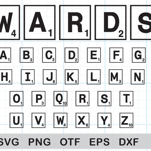 Scrabble Font Alphabet Svg - Etsy
