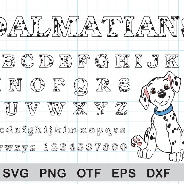 Dalmation Letters Png - Etsy