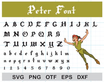 Peter Pan Font Svg - Etsy Canada