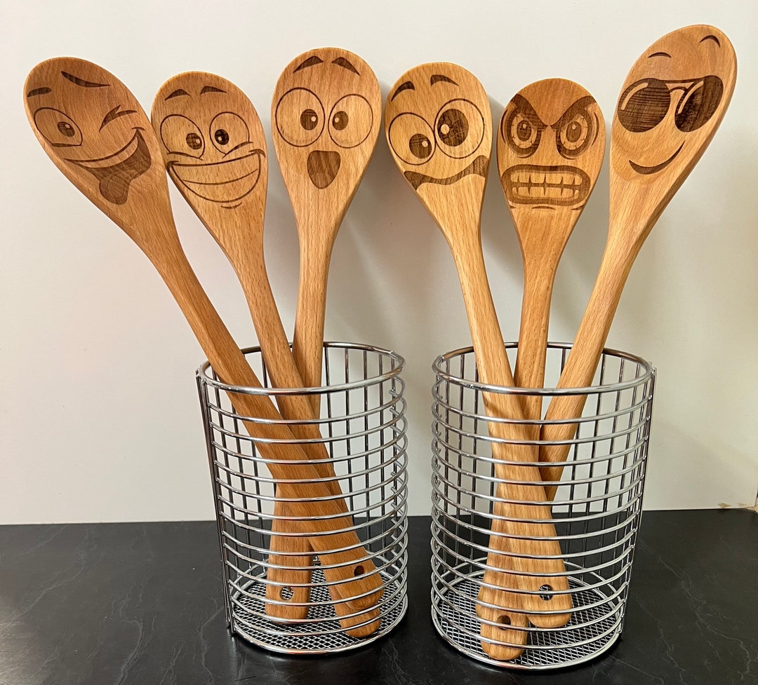 Sunglasses Face Wooden Spoon - Etsy